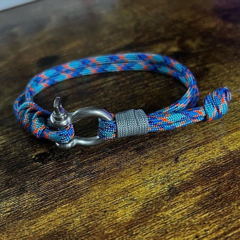 Paracord Shackle Bracelet Nebula Handmade Bracelet - Etsy