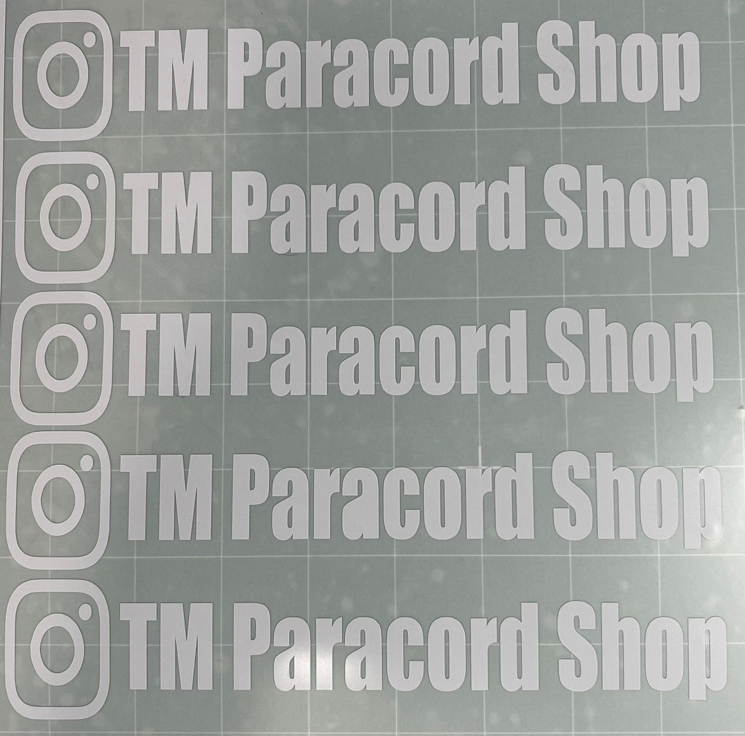 TM Paracord Shop Vinyl Bumper Sticker - Etsy