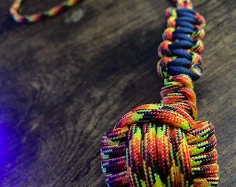 Paracord Monkey Fist Hand Braided Monkey Fist Keychain - Etsy