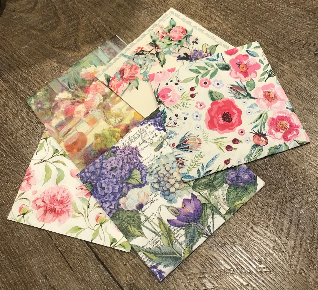 Set of 6 Napkins - Floral Mix - Etsy
