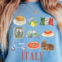 Italian Themed Fun T-shirt for Italy Vacation, Casual Fit, Men & Women ...