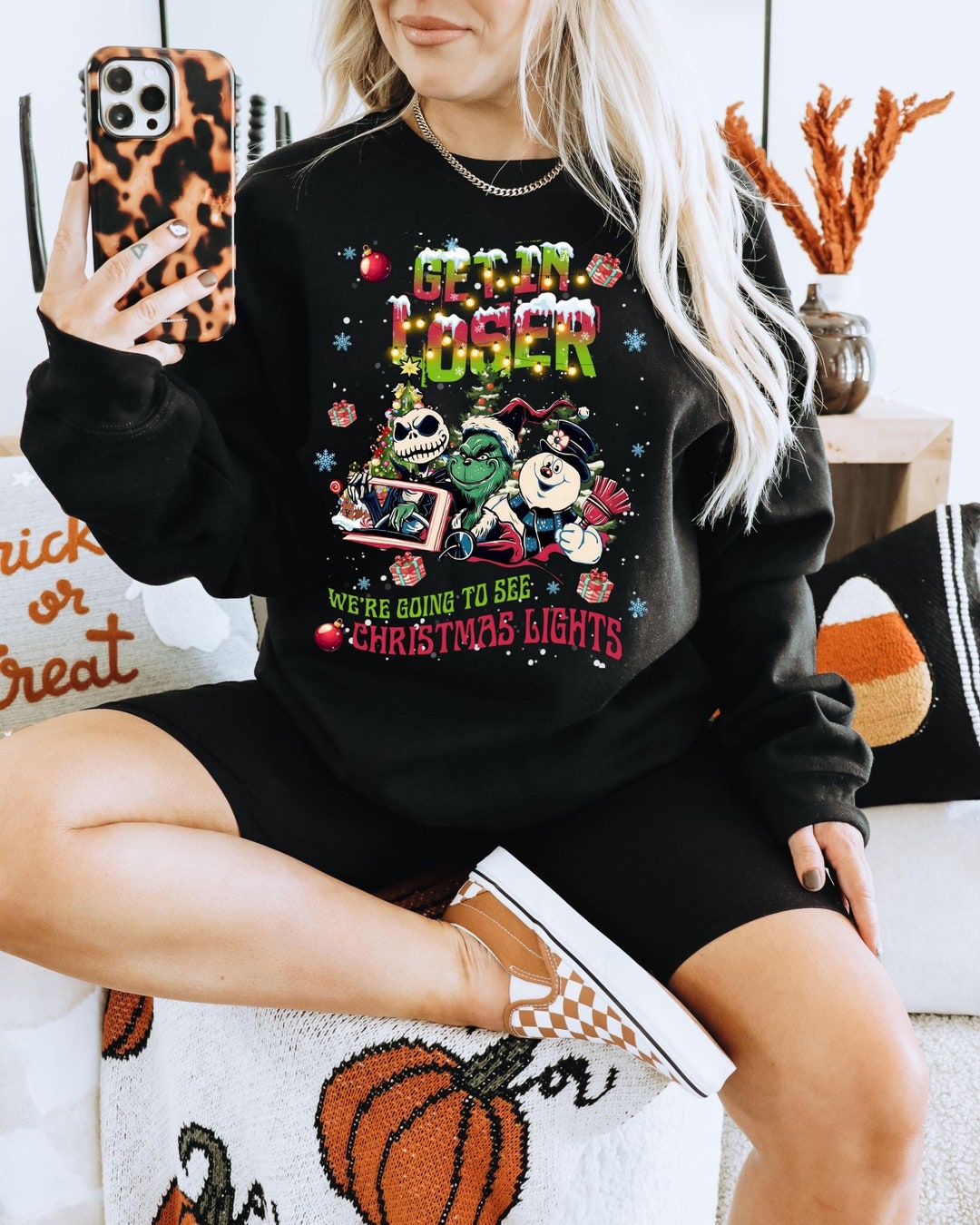 Get in Loser We're Going to See Christmas Lights Shirt, Santa Christmas ...