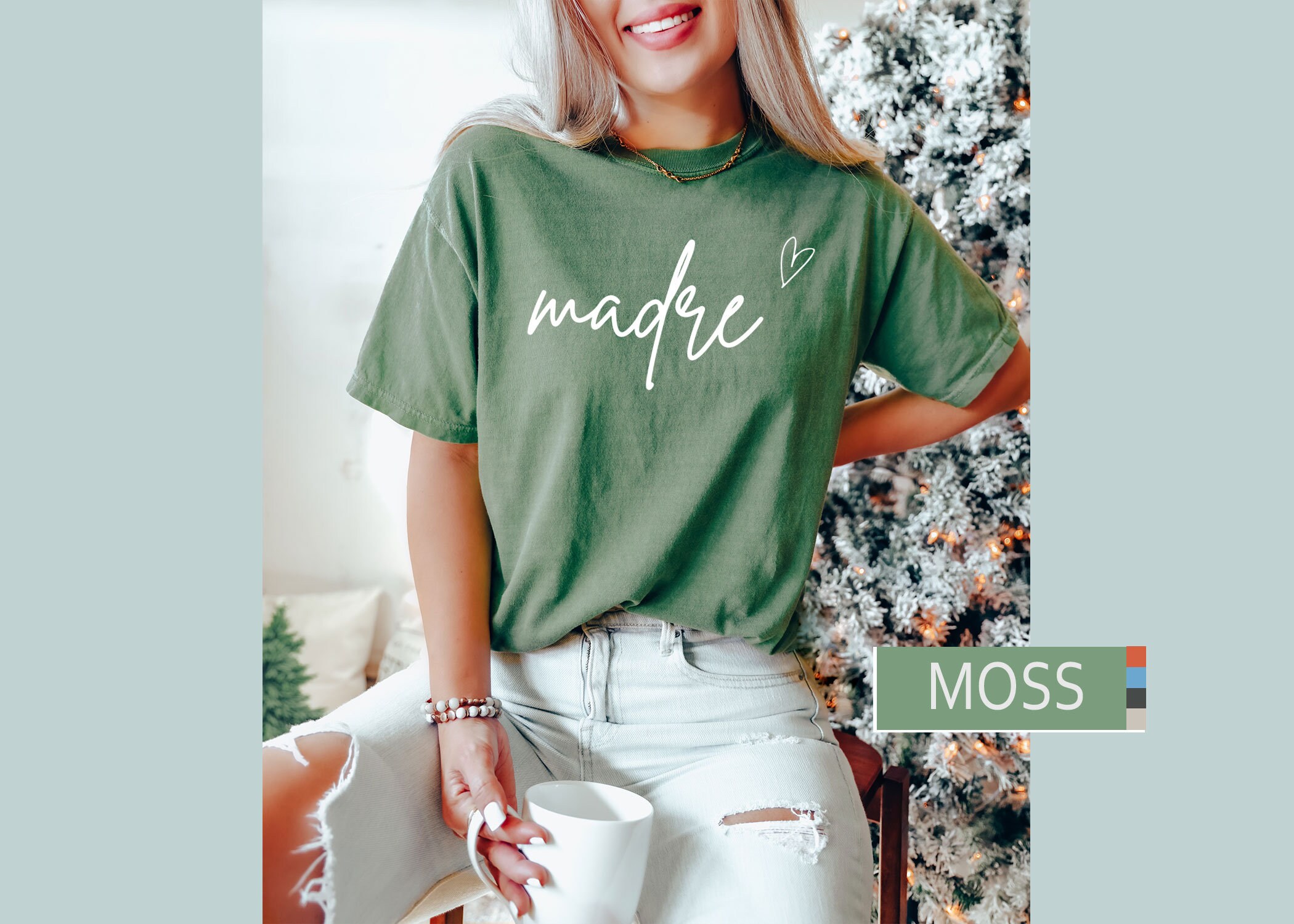Madre Shirt - Shirts for Mothers Day - Gift for Mom - Madre Heart Shirt ...