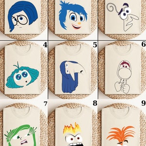 Inside Out Characters Shirt, Inside Out 2 Tshirt, Inside Out Group ...