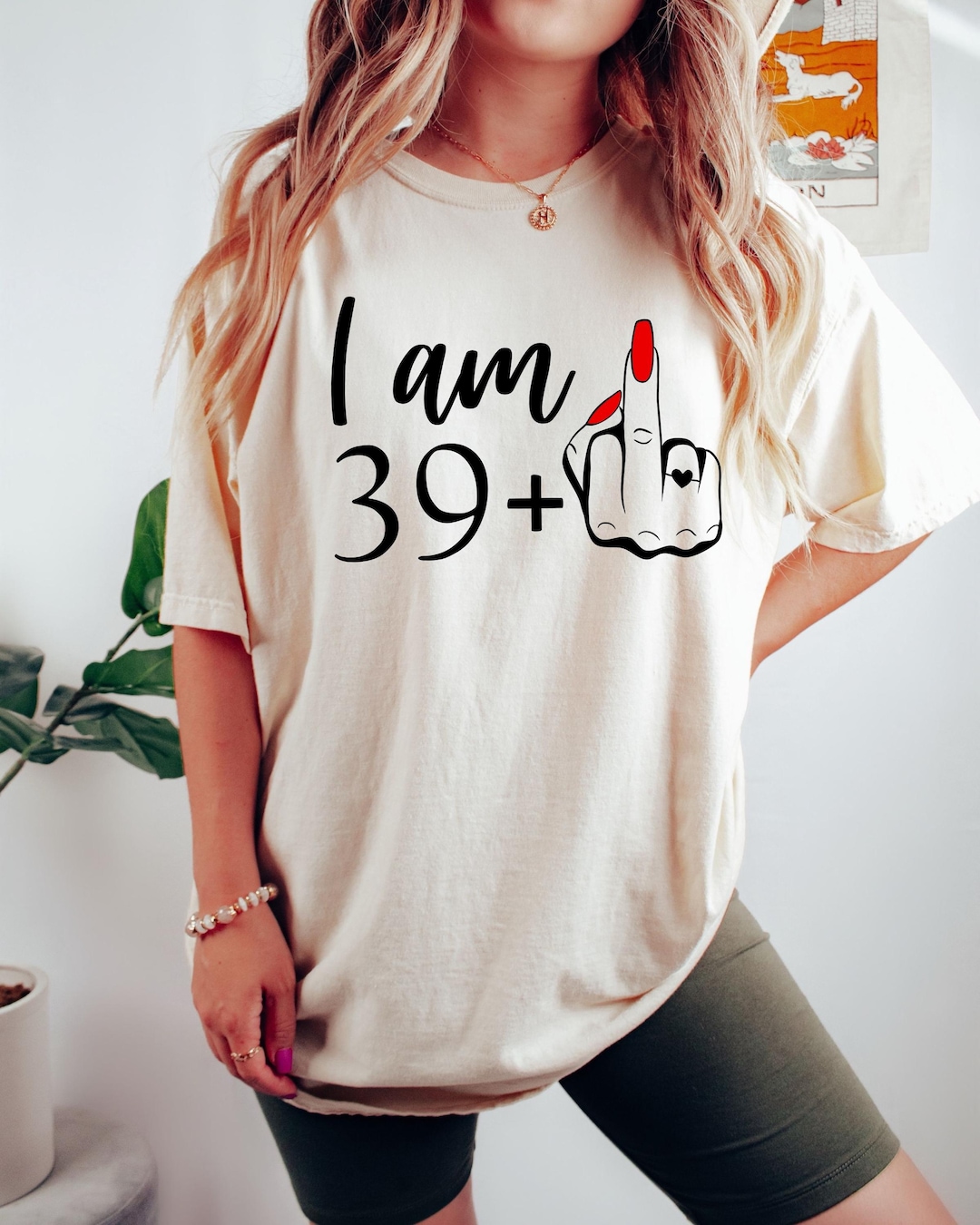 Comfort Colors I Am 39 Middle Finger Shirt, 39th Birthday Gifts for ...