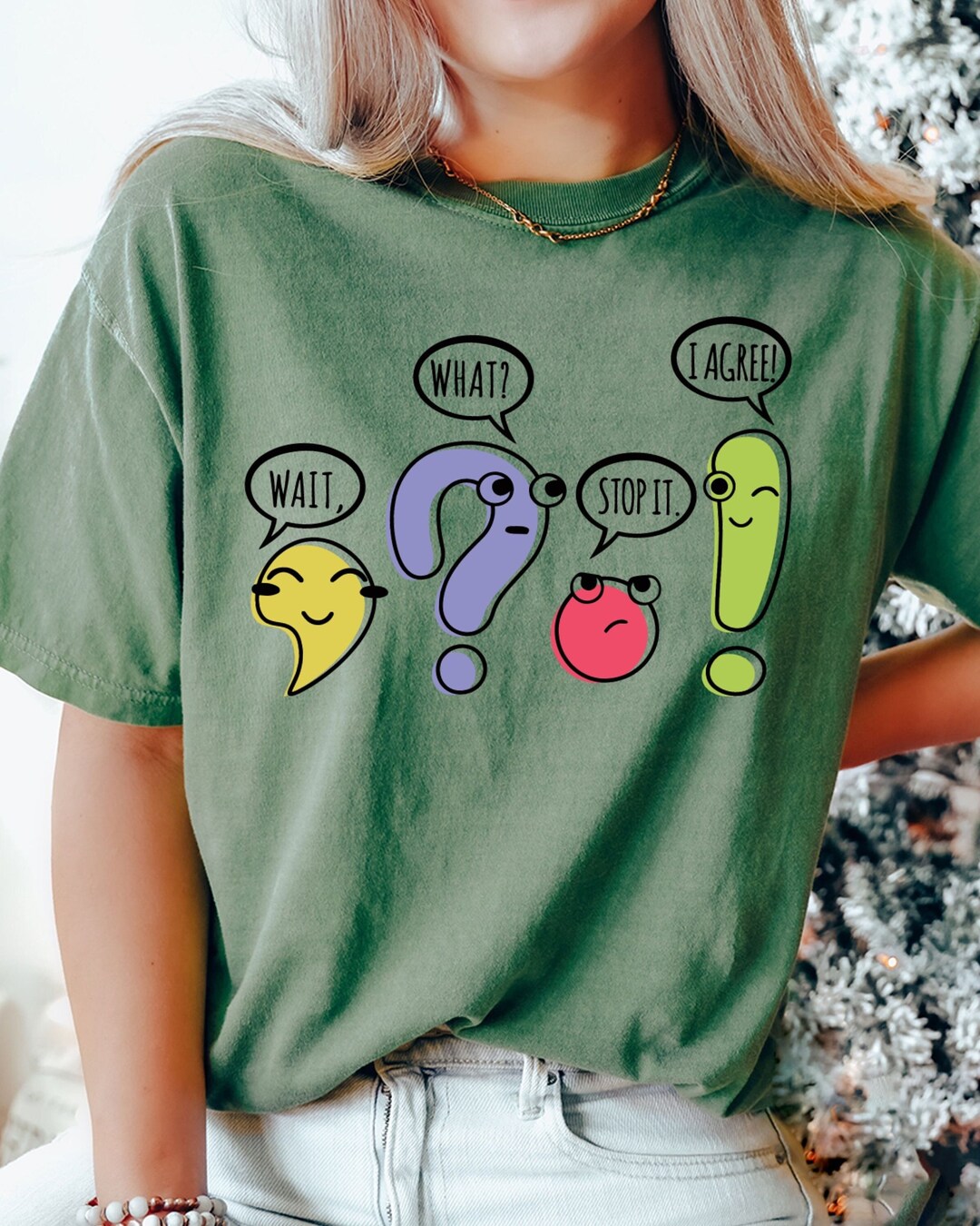 Funny Grammar Teacher Shirt, Punctuation English Teacher Gift, Wait ...