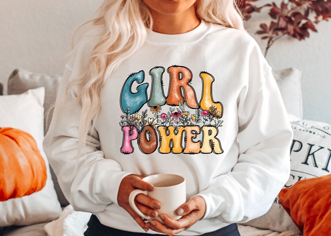 Girl Power Shirt - Girl Power Floral Tee - Strong Woman Fall Outfit ...