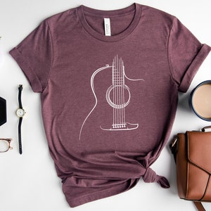 Acoustic Guitar T-shirt - Musician Tee - Guitar Player Gift Shirt ...