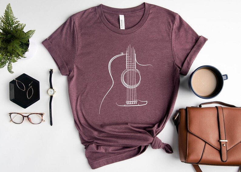 Acoustic Guitar T-shirt - Musician Tee - Guitar Player Gift Shirt ...