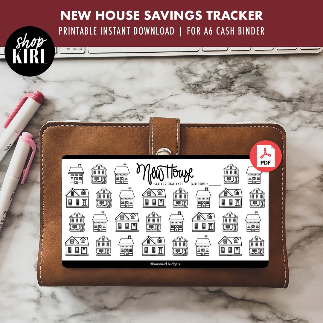 Printable New House Savings Tracker | Savings Challenge | Instant ...