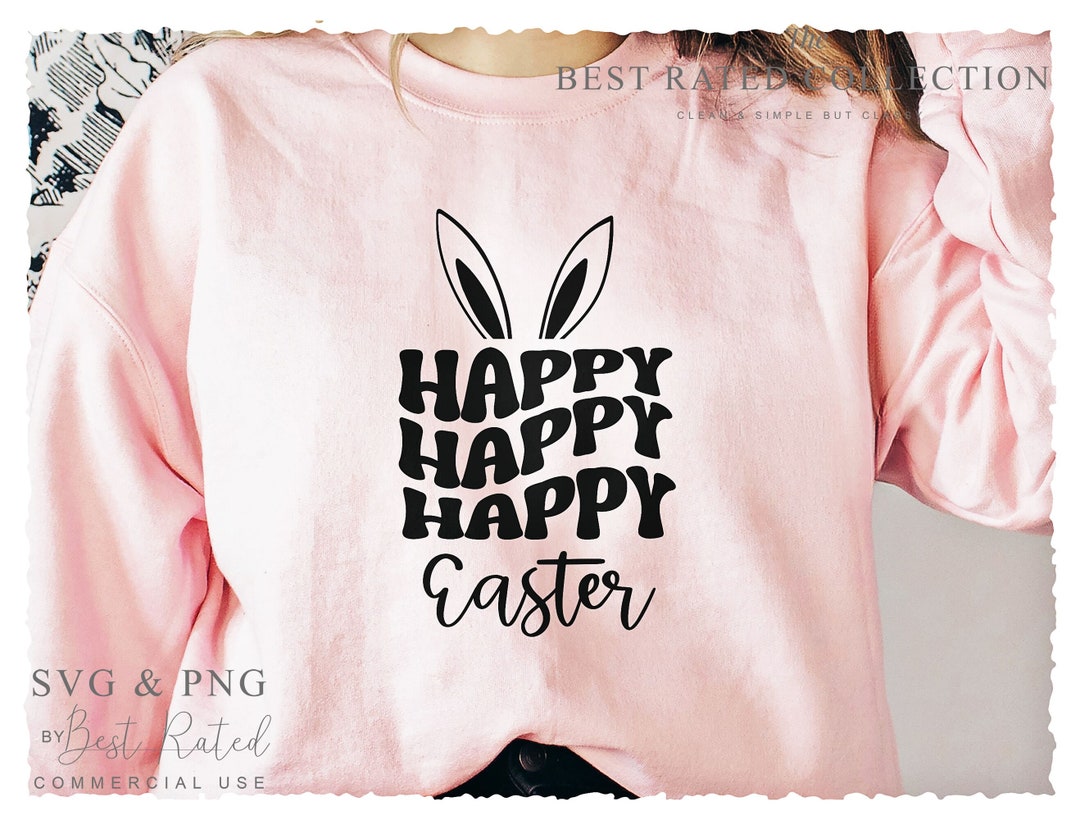 Happy Easter Bunny SVG: Spring Cut Files (digital Download) - Etsy