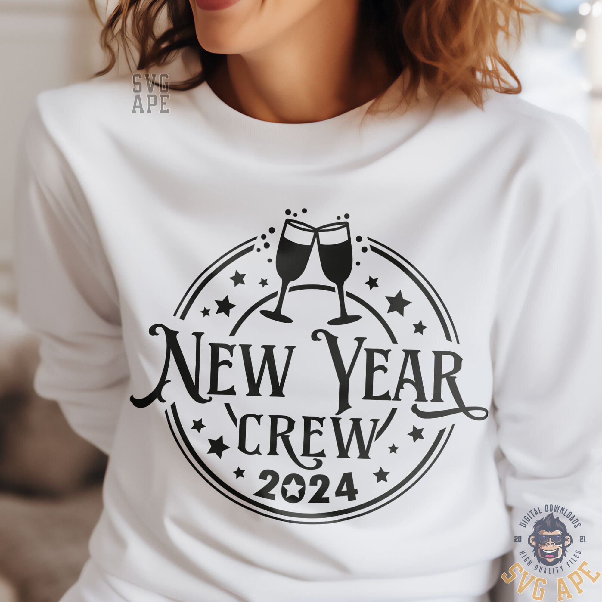 New Year Crew 2024 SVG PNG: Digital Cut File (digital Download) - Etsy