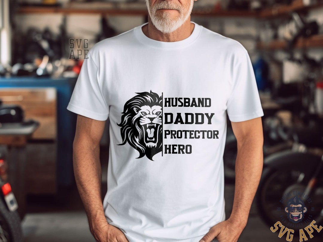 Husband Daddy Protector Hero SVG PNG, Father's Day, Dad Svg, Papa Svg ...