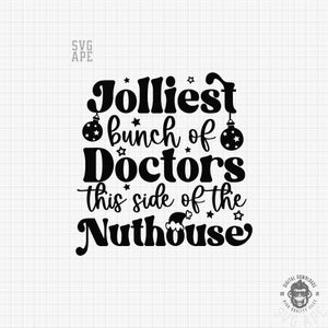 Funny Christmas Doctors SVG PNG: Jolliest Bunch Design (digital ...