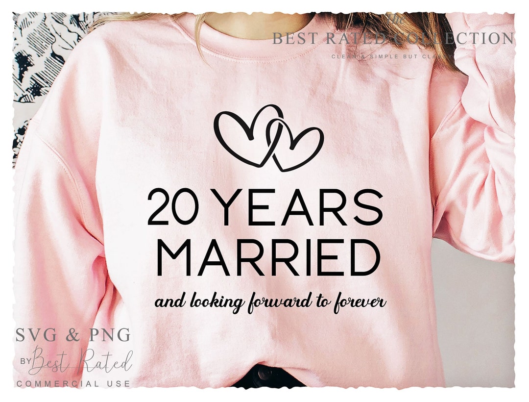 20 Years Married, We Still Do SVG PNG, Just Married, Honeymoon Svg, 20 ...