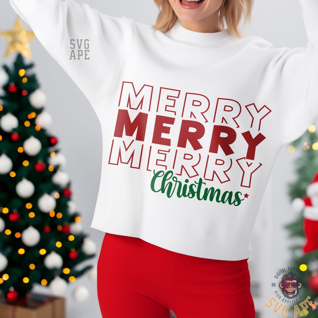 Merry Christmas SVG PNG: Holiday Cut Files (digital Download) - Etsy