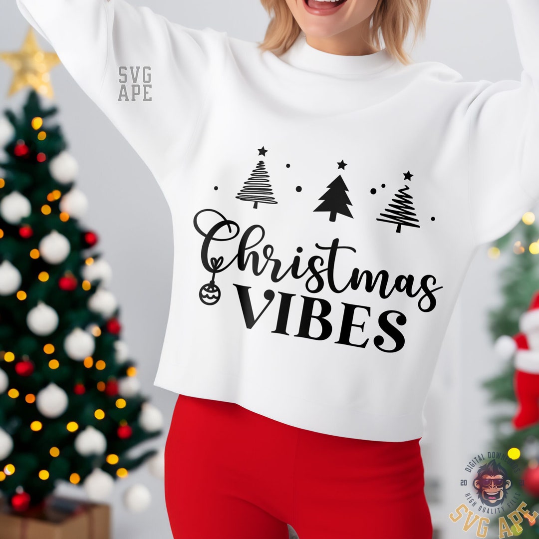 Christmas Trees SVG PNG, Christmas Vibes, Christmas Vibes Svg ...