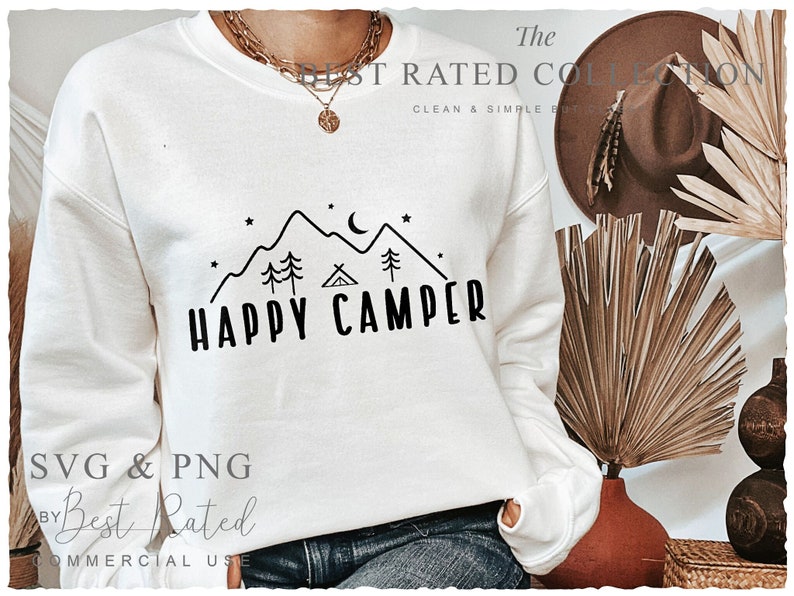 Happy Camper SVG PNG Smiley Face Svg 1st Birthday Svg Happy - Etsy