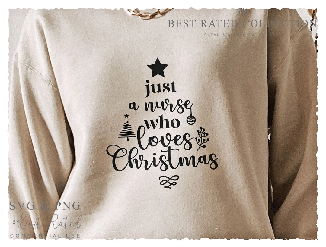 Santa's Favorite Nurse SVG PNG: Christmas Medical Design (digital ...