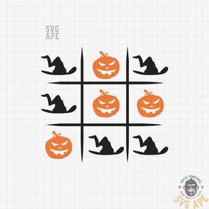 Tic Tac Toe, Halloween Svg, Pumpkin Svg, Halloween Png, Tic Tac Toe ...