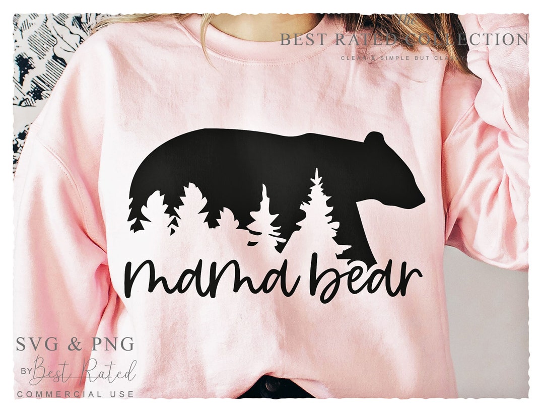 Mama Bear SVG PNG | Mother's Day | Mom Life | Mother Bear | Summer Gift ...