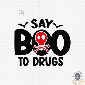 Red Ribbon Week SVG: Say Boo to Drugs, Anti-drug PNG (digital Download ...