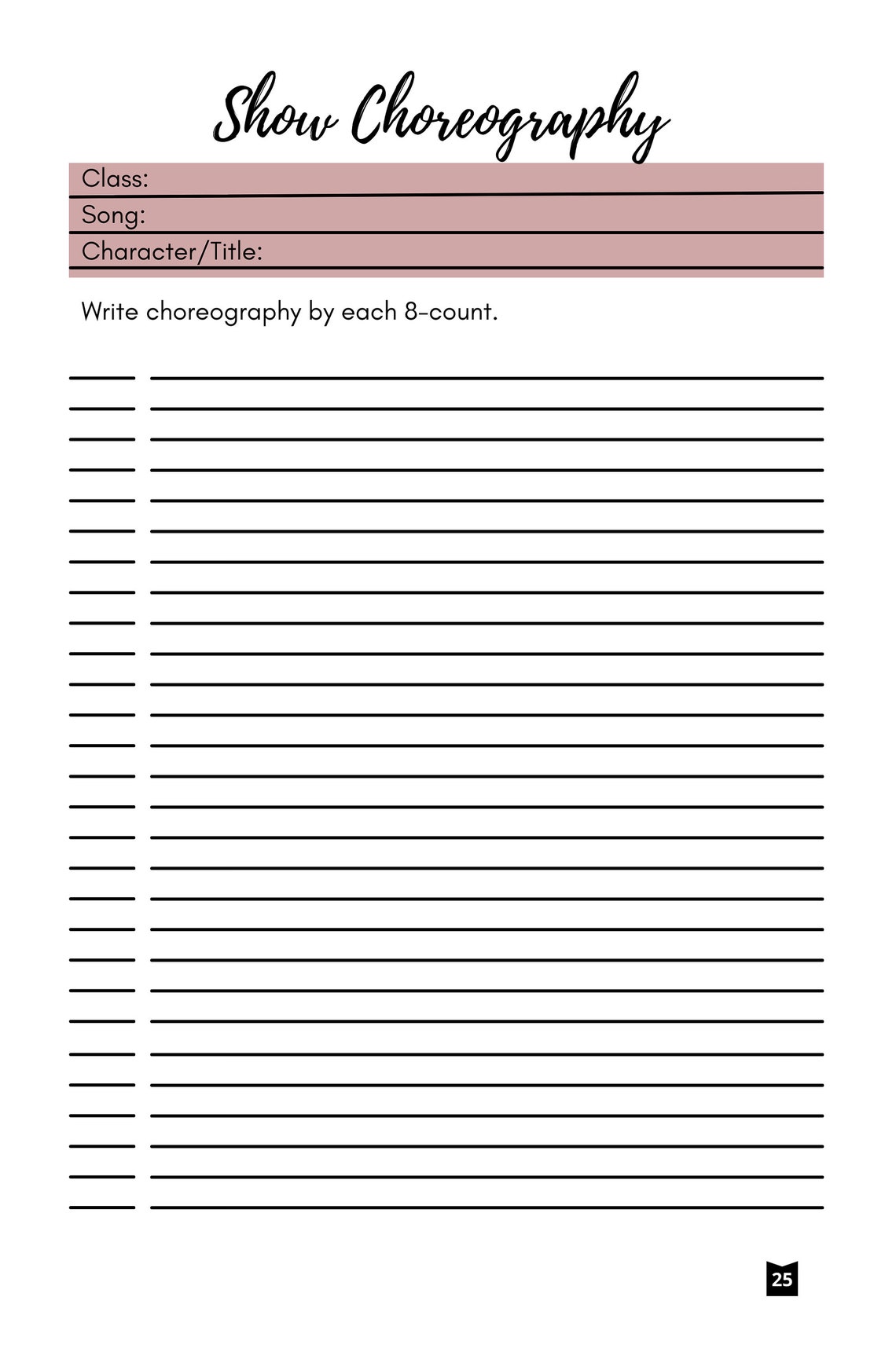 Dance Journal- Digital Reflection Tool for Young Dancers - Etsy