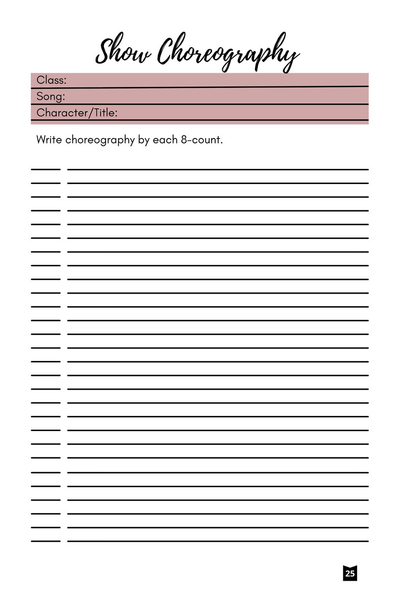 Dance Journal- Digital Reflection Tool for Young Dancers - Etsy