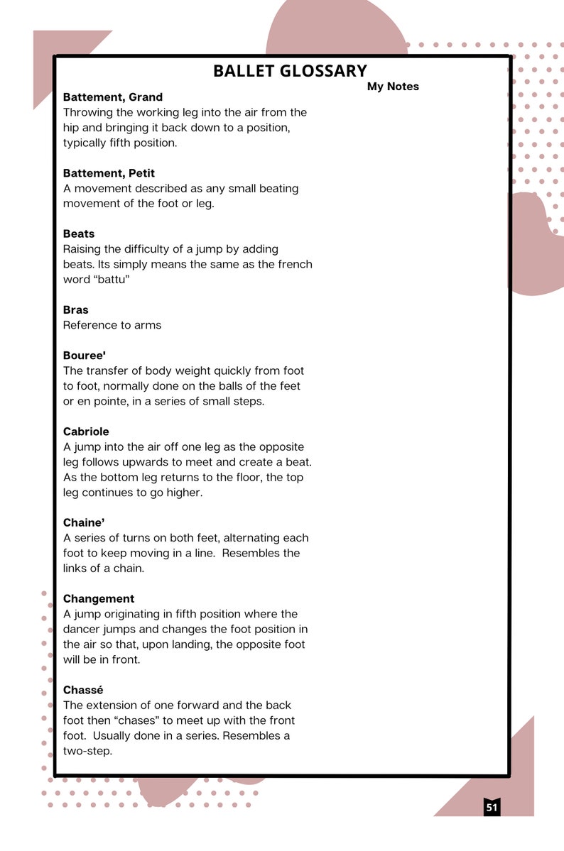 Dance Journal- Digital Reflection Tool for Young Dancers - Etsy