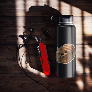 Cat Loaf Sticker, Waterproof Vinyl Funny Orange Kitty Decal, Die Cut ...