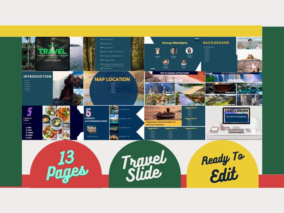 Unique Canva Presentation Slide Template, Creative and Colorful - Etsy