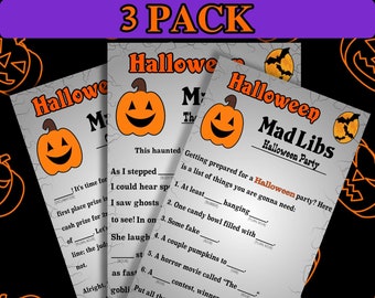 Halloween Mad Libs Printable - Etsy