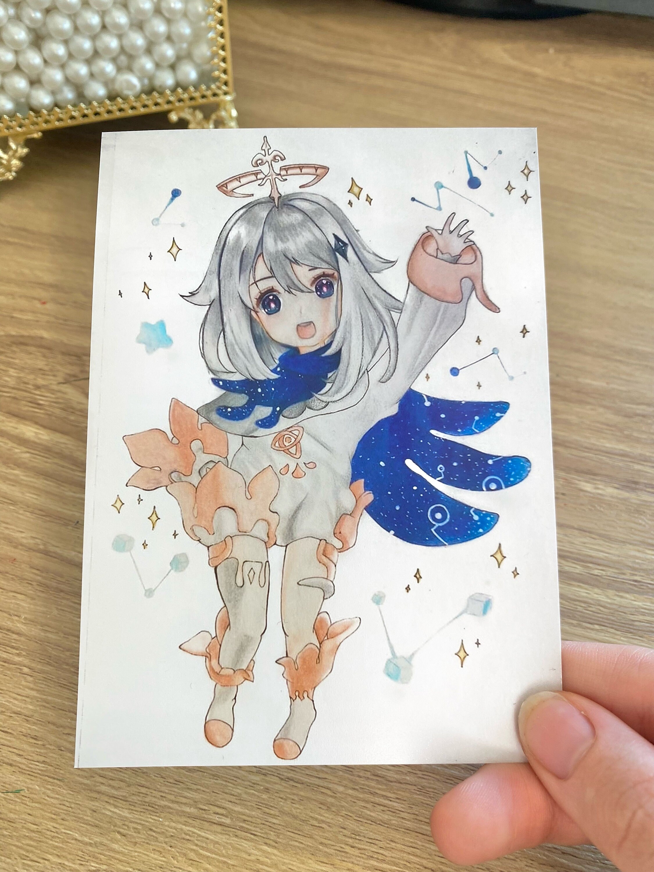 Genshin Impact Paimon Card/mini Print - Etsy UK