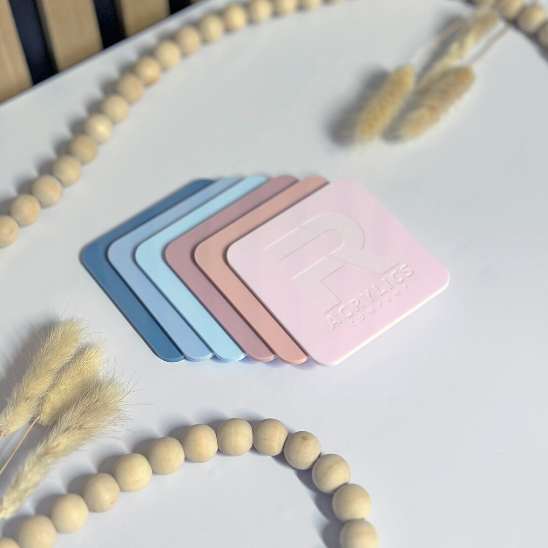 Pastel Acrylic Sheets, Glowforge Ready Acrylic Sheets, Pastel Colored ...