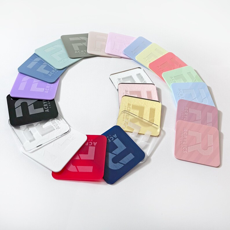 Laser Cut Ready Pastel Acrylic Sheets, Glowforge Ready Acrylic Sheets ...