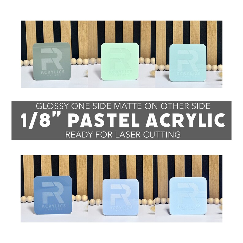 Pastel Laser Ready Acrylic Sheets, 1/8" Glowforge Ready Plexiglass ...