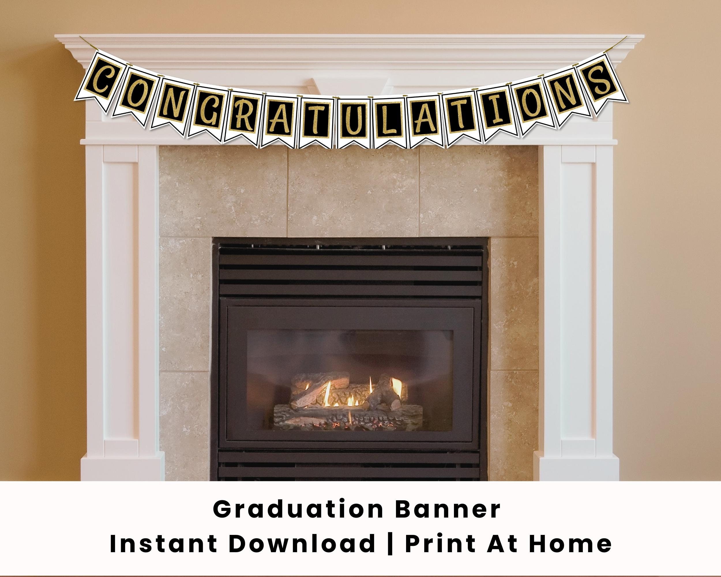 Printable Graduation Banner, Grad Party Banner - Etsy