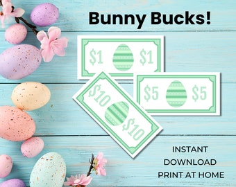 Bunny Bucks / Easter Egg Tokens Printable / Easter Egg Fillers - Etsy