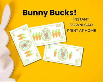 Bunny Bucks Printable Easter Egg Fillers Easter Basket - Etsy