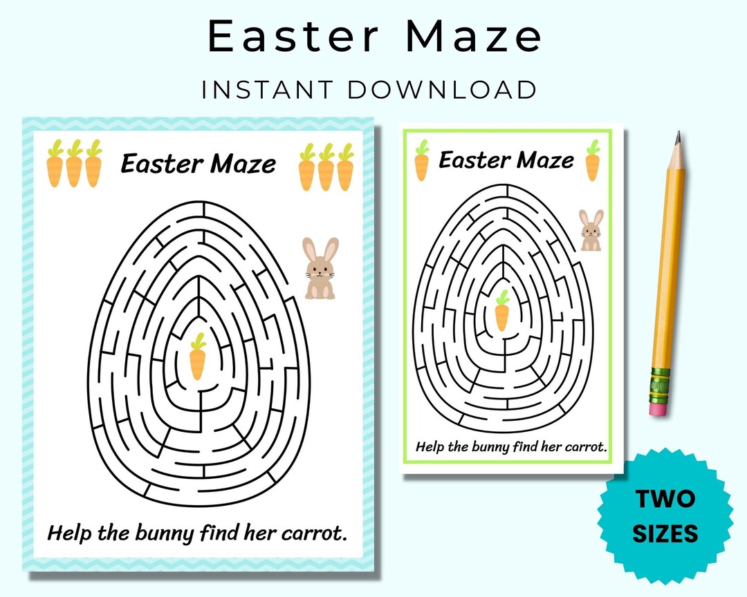 Printable Easter Maze Activity - Etsy