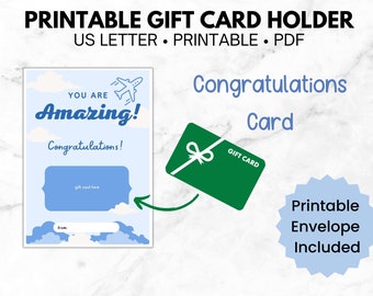 Printable Graduation Gift Card Holder Gift for Graduation - Etsy