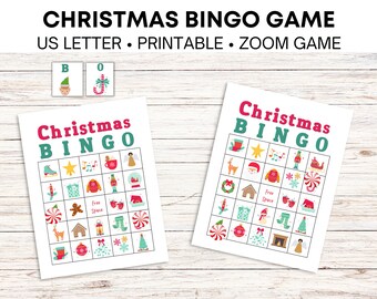 Christmas Bingo Game, Printable, Holiday Bingo Printable, Christmas ...