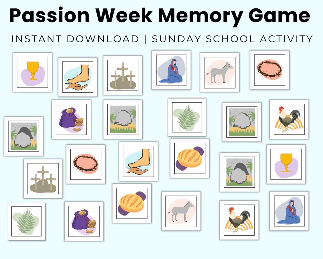 Printable Religious Easter Matching Game - Etsy