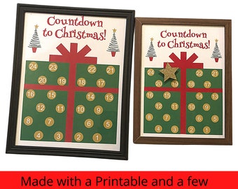 Printable Advent Calendar or Christmas Countdown Cards, Fun Christmas ...