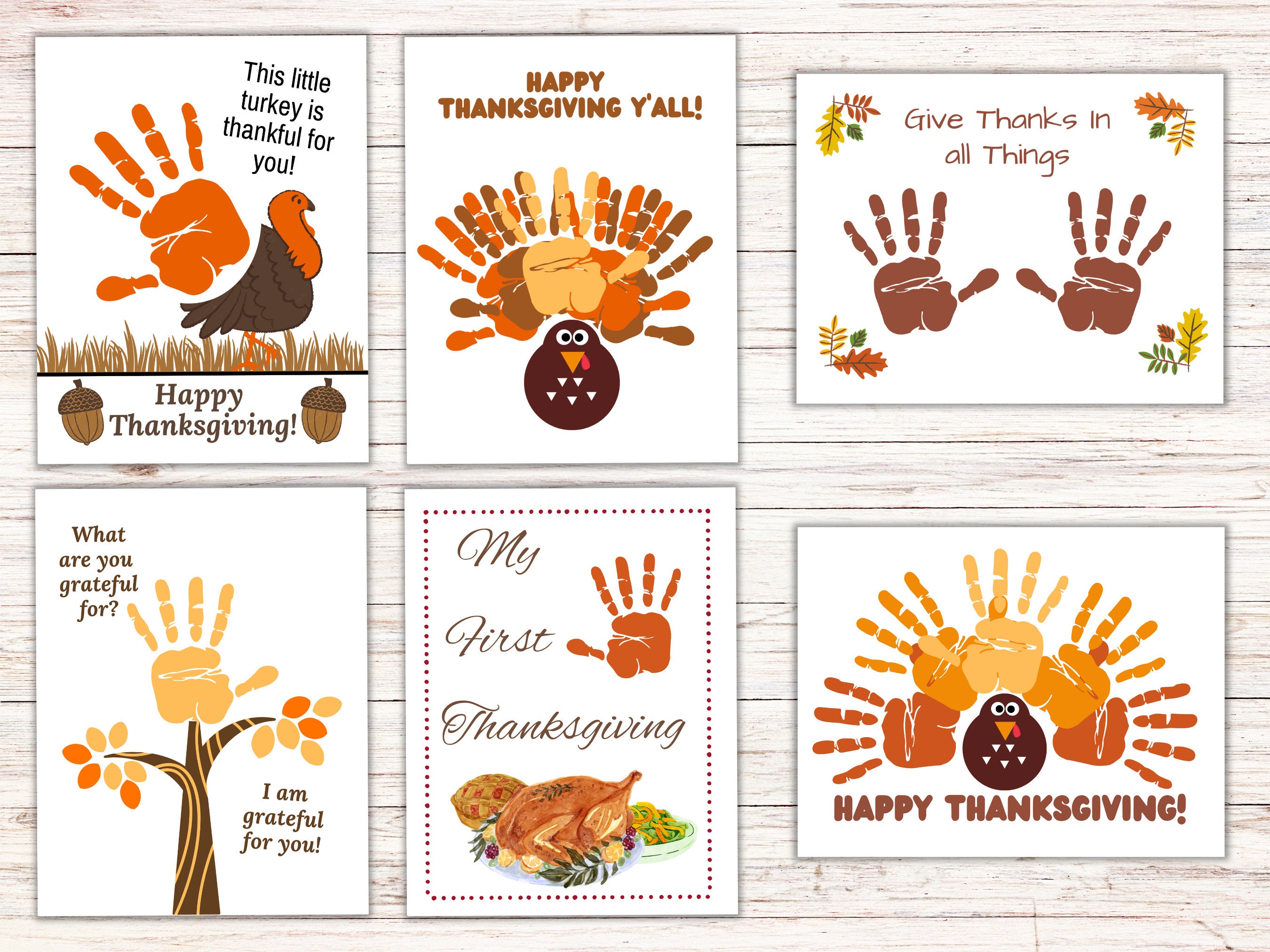Fall Handprint Craft Printable Bundle, Halloween Handprint Art ...