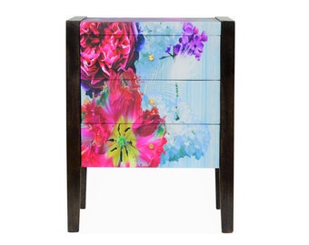 Floral Bedside Table - Etsy UK