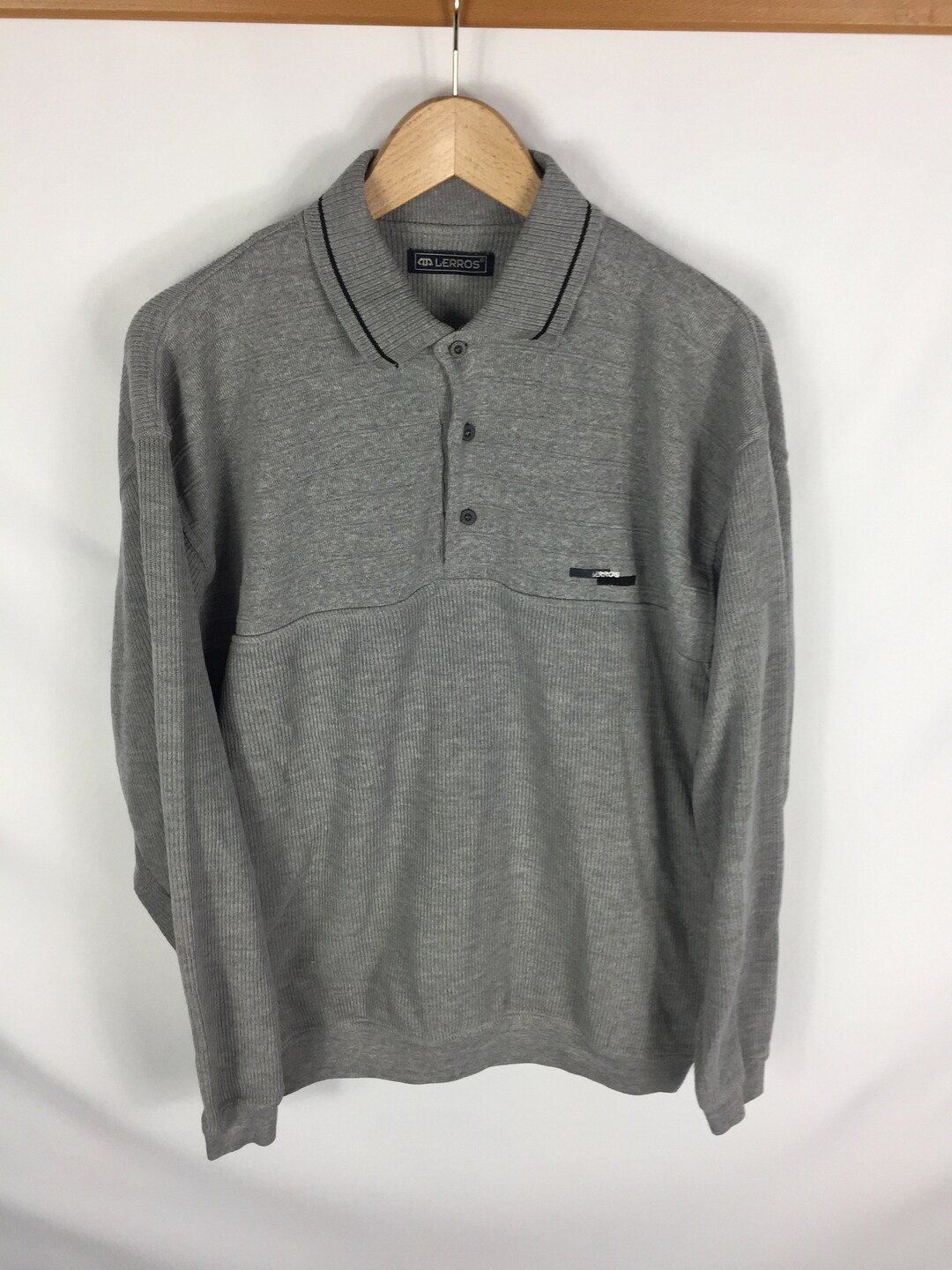 Retro Lerros Men's Sweater / Sweatshirt / Jumper Grey Size - Etsy