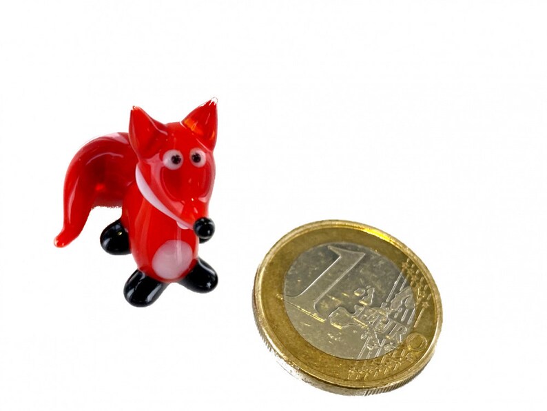 Art & Collectibles Glass Art Fuchs Mini Red Decorative Set Box Showcase ...