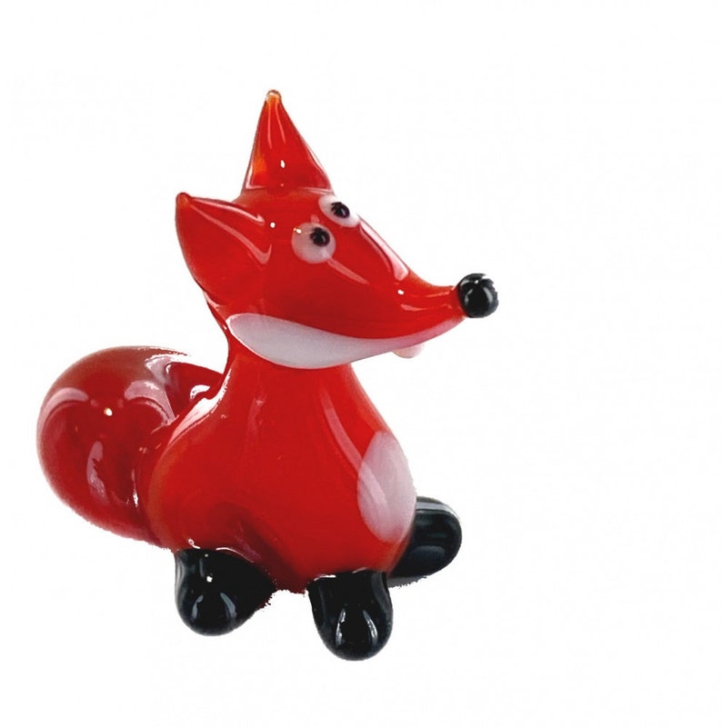 Art & Collectibles Glass Art Fuchs Mini Red Decorative Set Box Showcase ...