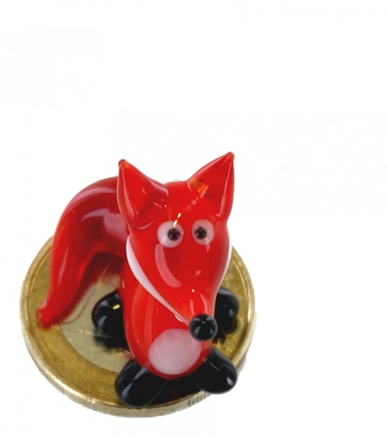 Art & Collectibles Glass Art Fuchs Mini Red Decorative Set Box Showcase ...